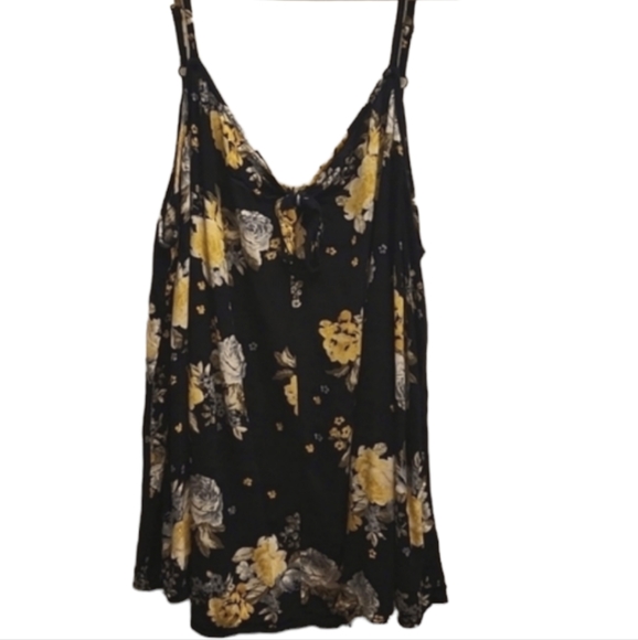 torrid | Tops | Torrid Navy Blue With Yellow And White Floral Print ...